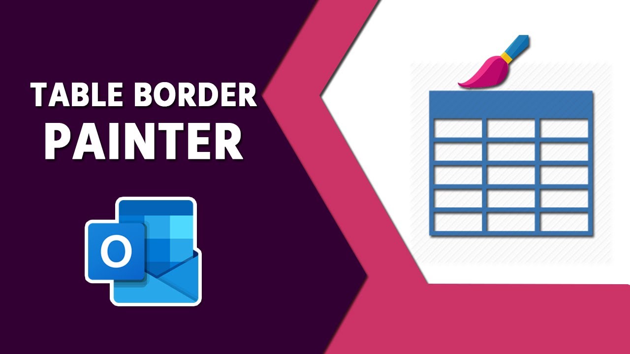 How to Use Table Border Painter in Outlook - YouTube