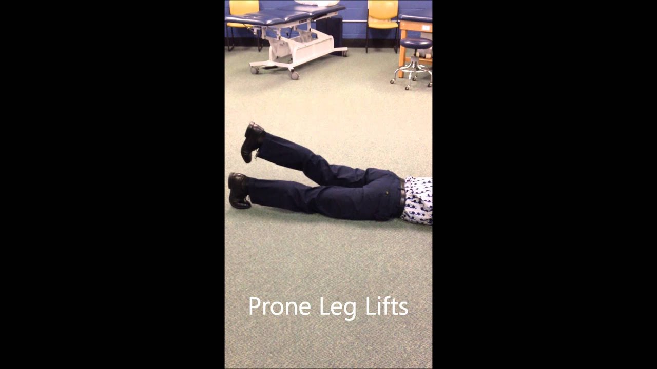 Prone Leg Lifts Closeup - YouTube