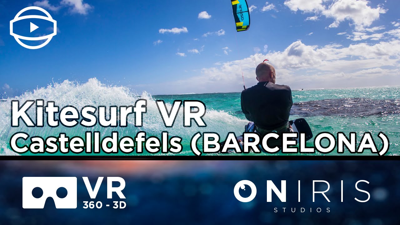 Kitesurf VR (360º 3D) Barcelona, Spain - YouTube