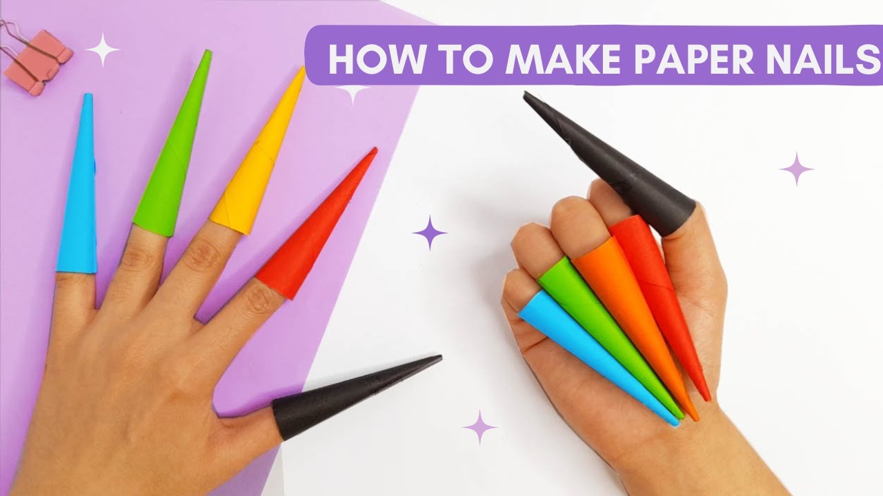 Tutorial on how to make paper nails **Easy** | DIY tutorial on paper ...