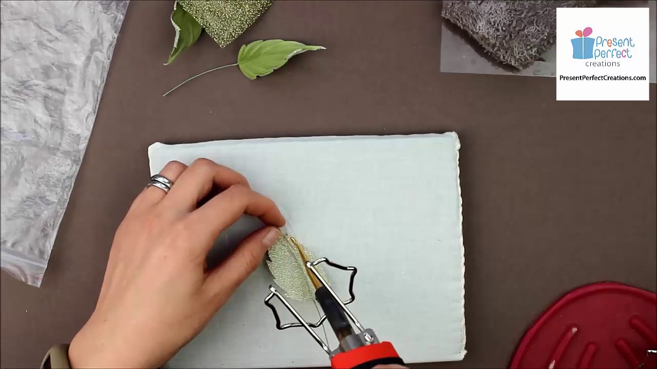 How to make fabric leaves for millinery and jewellery projects - YouTube
