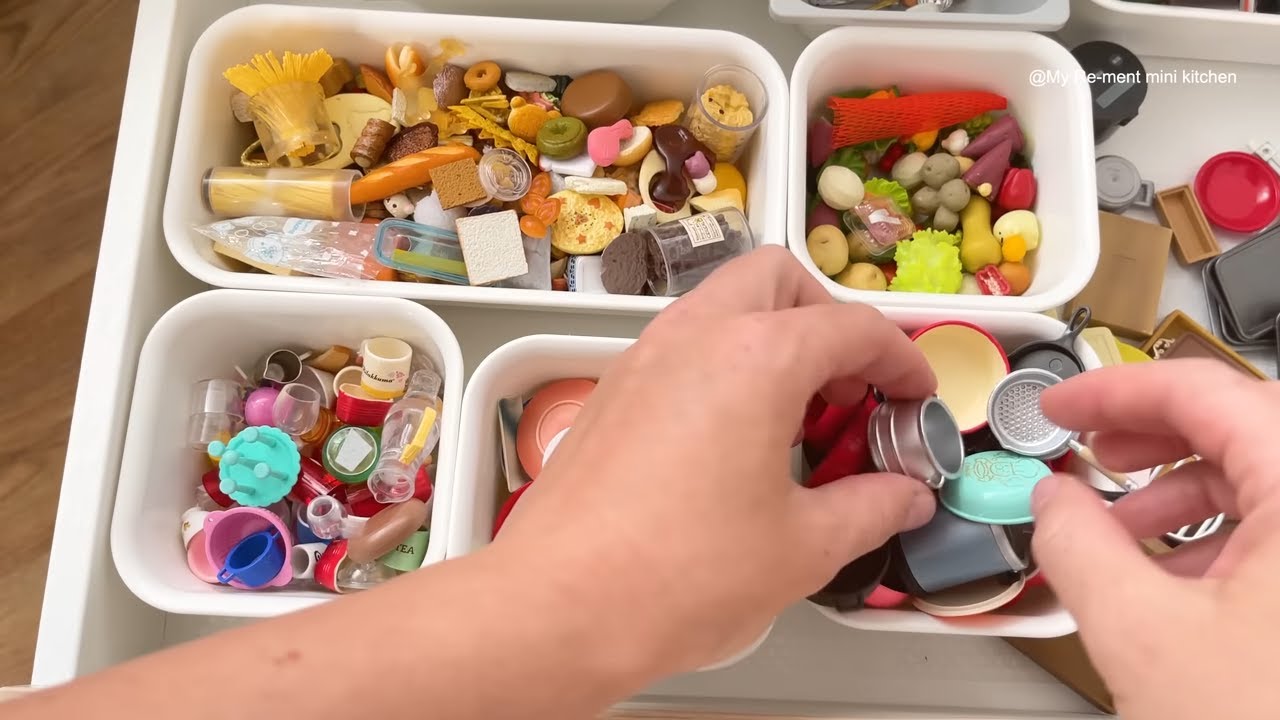 Miniature kitchen set installation 💛 ASMR 💛 Re-ment collection Mini ...