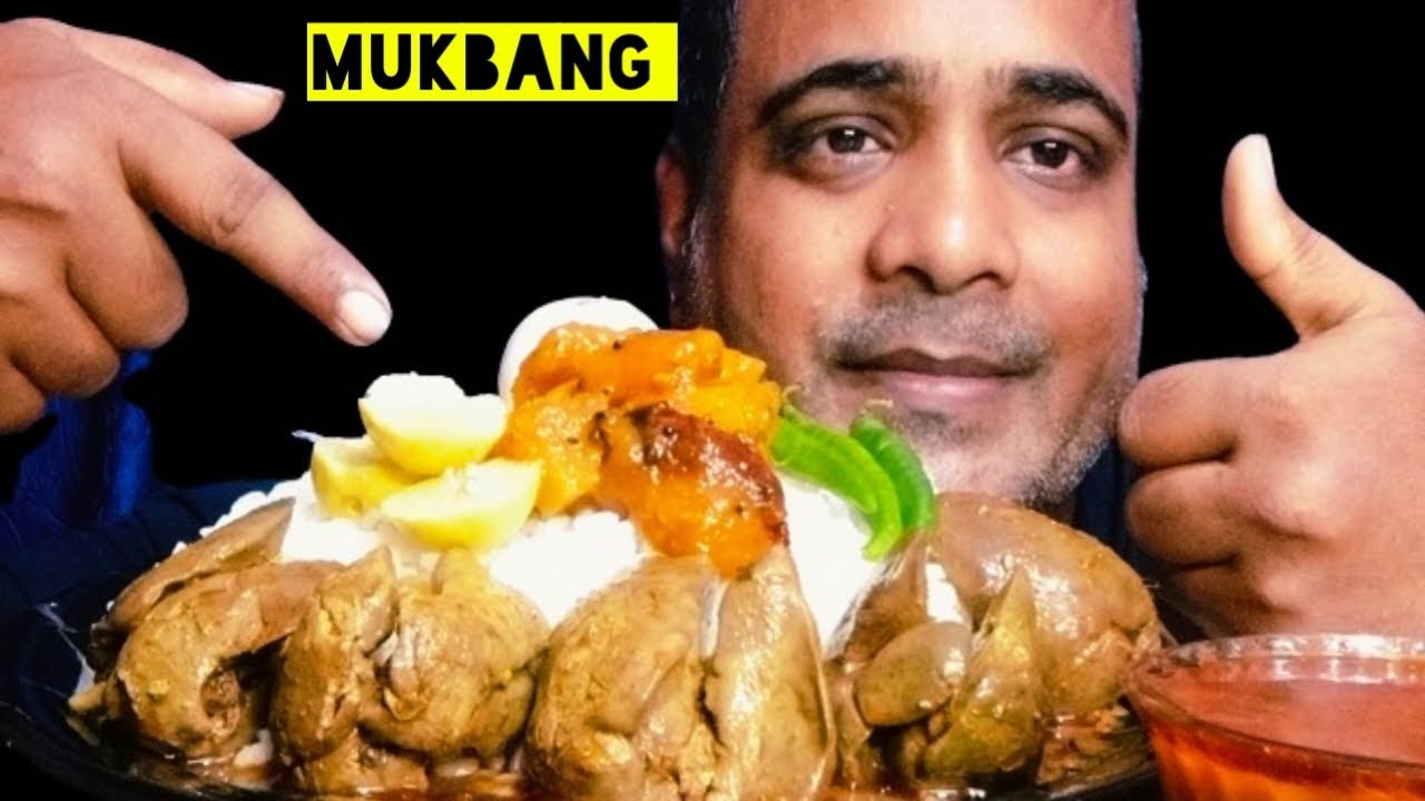 hot and spicy chicken lever curry with rice and mango chutney .. - YouTube