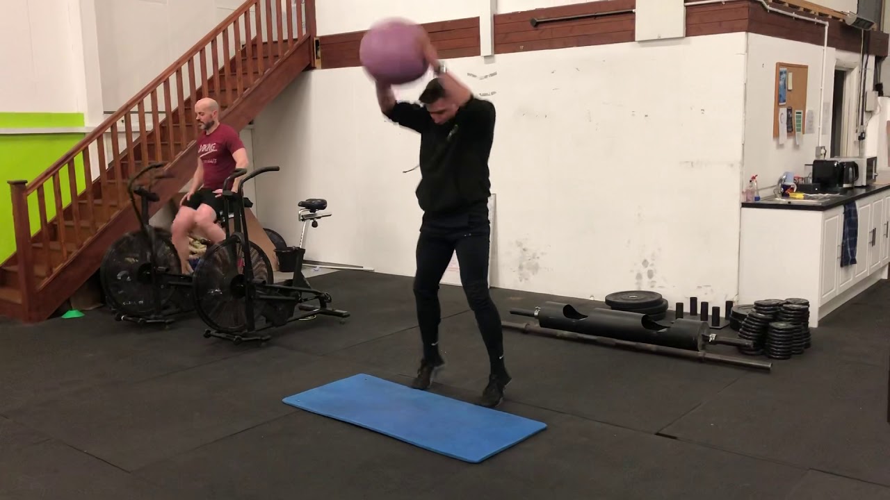 Overhead Medicine Ball Slam - YouTube