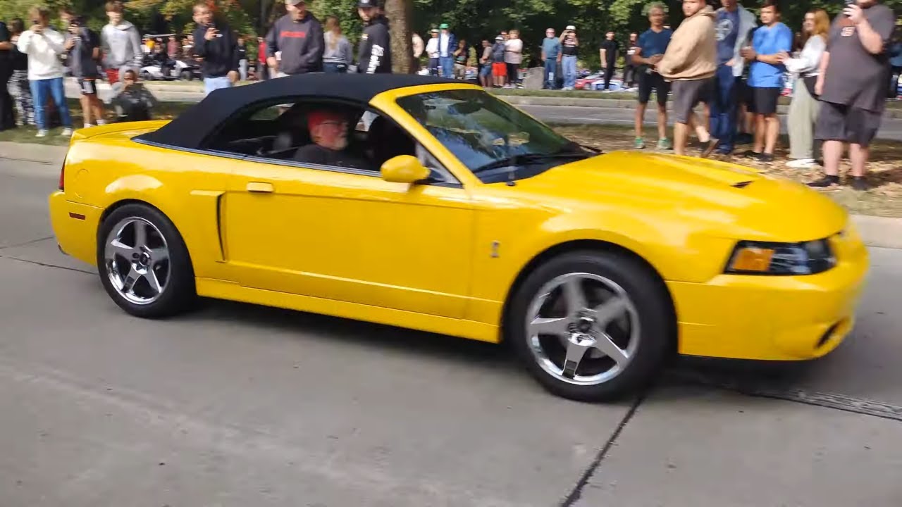 Exiting Dayton Cars and Coffee Burnouts, Full Throttle, Revving! Car ...