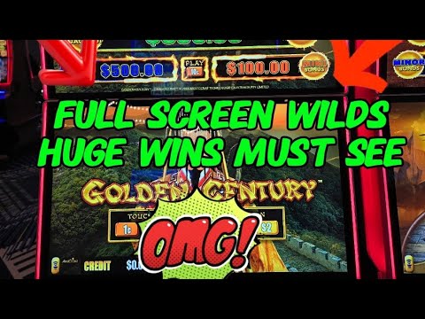 (FULL SCREEN WILDS HUGE WINS MUST SEE) GOLDEN CENTURY SLOT MACHINE. # ...