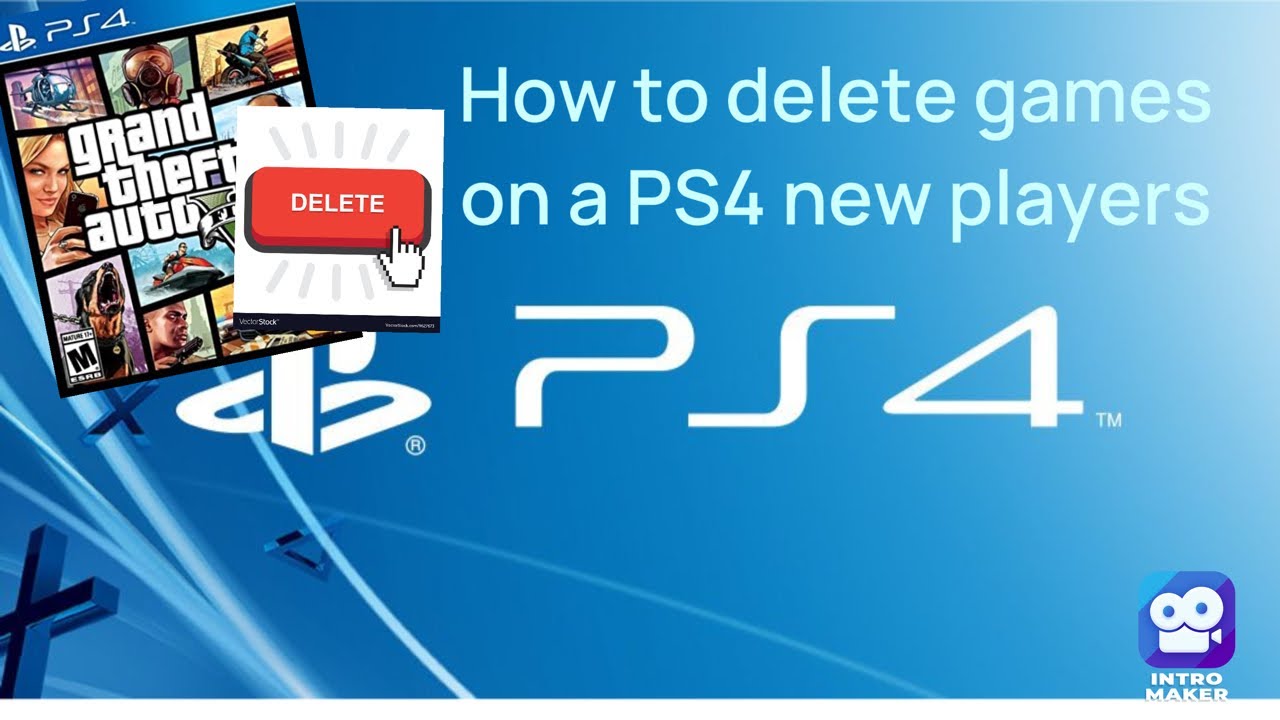 How to delete games on PS4 new players - YouTube