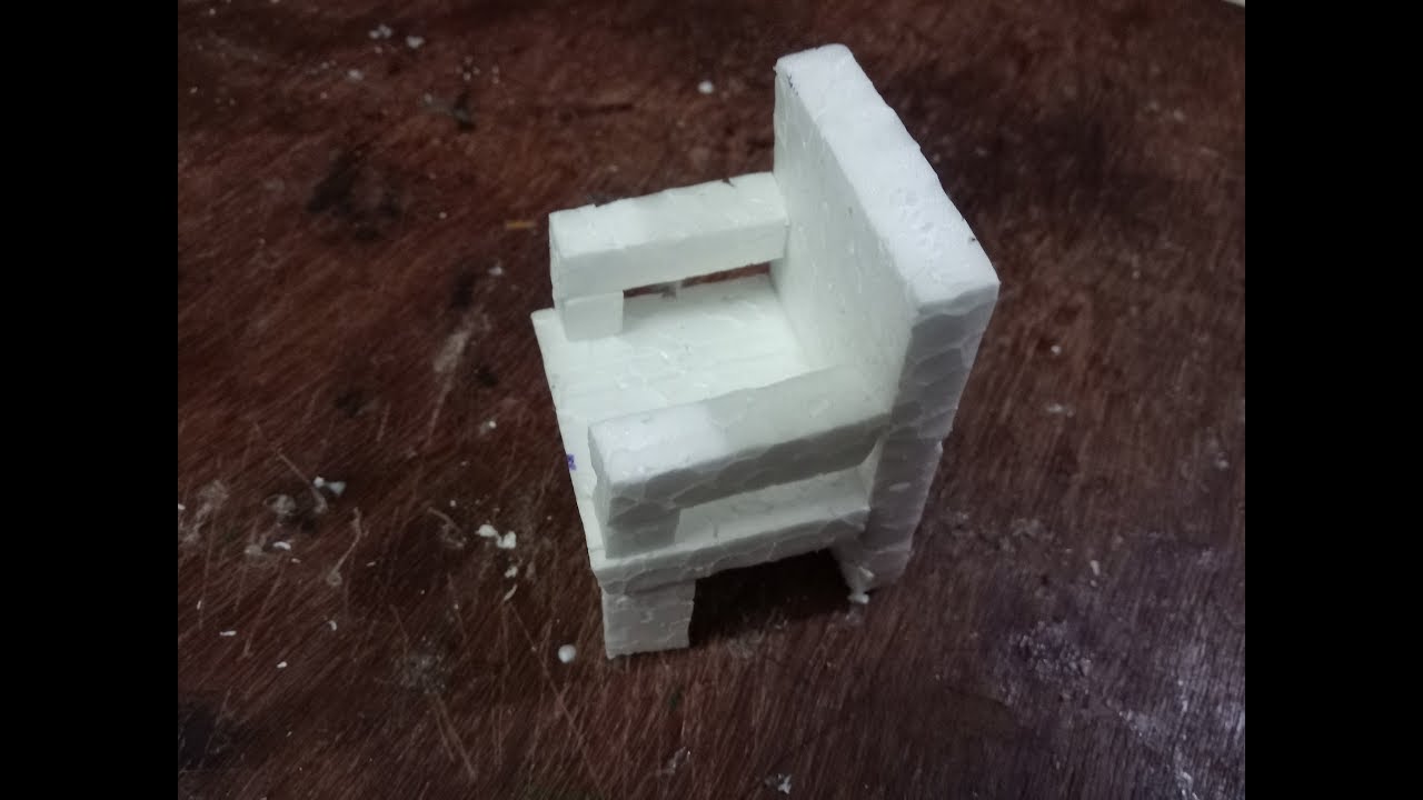 DIY: How to make chair with thermocol - miniature craft - YouTube