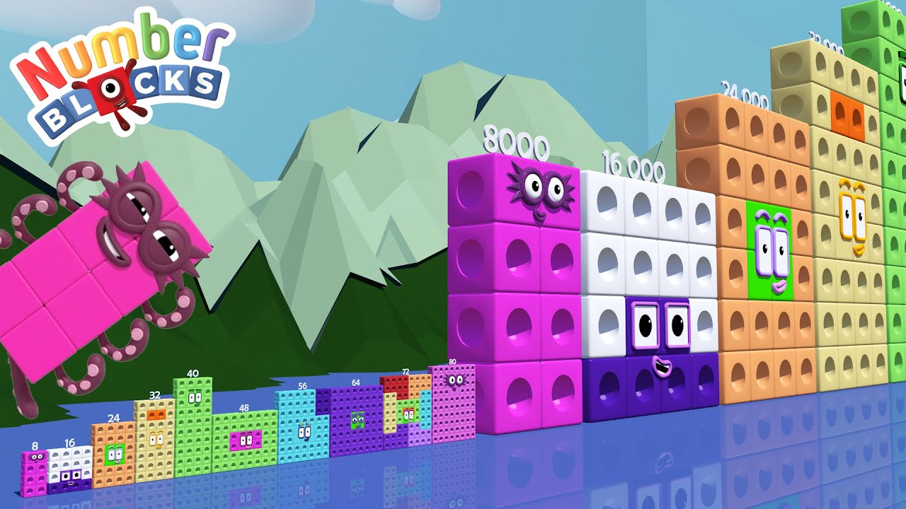 Numberblocks Mathlink Octoblock Comparison 8 to 80 vs 8000 to 80,000 ...