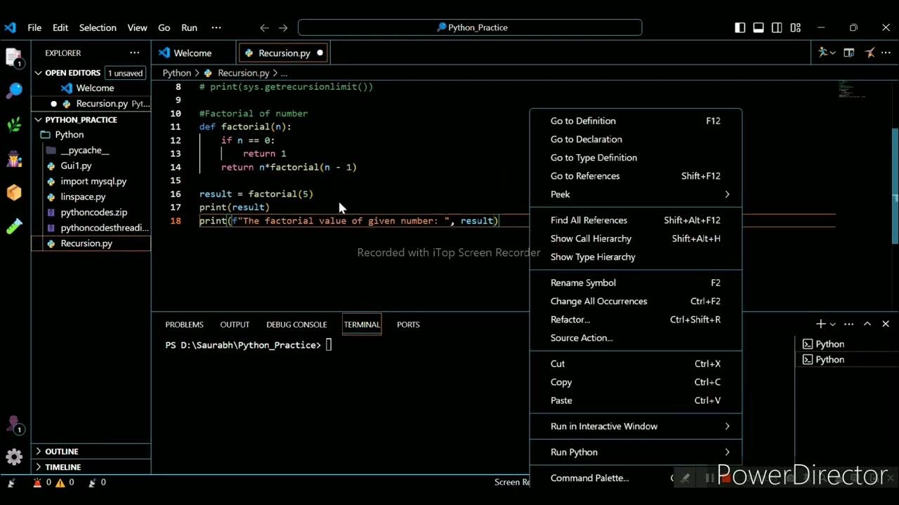 RECURSION AND LAMBDA FUNCTION IN PYTHON PROGRAMMING LANGUAGE SOFTWARE - YouTube