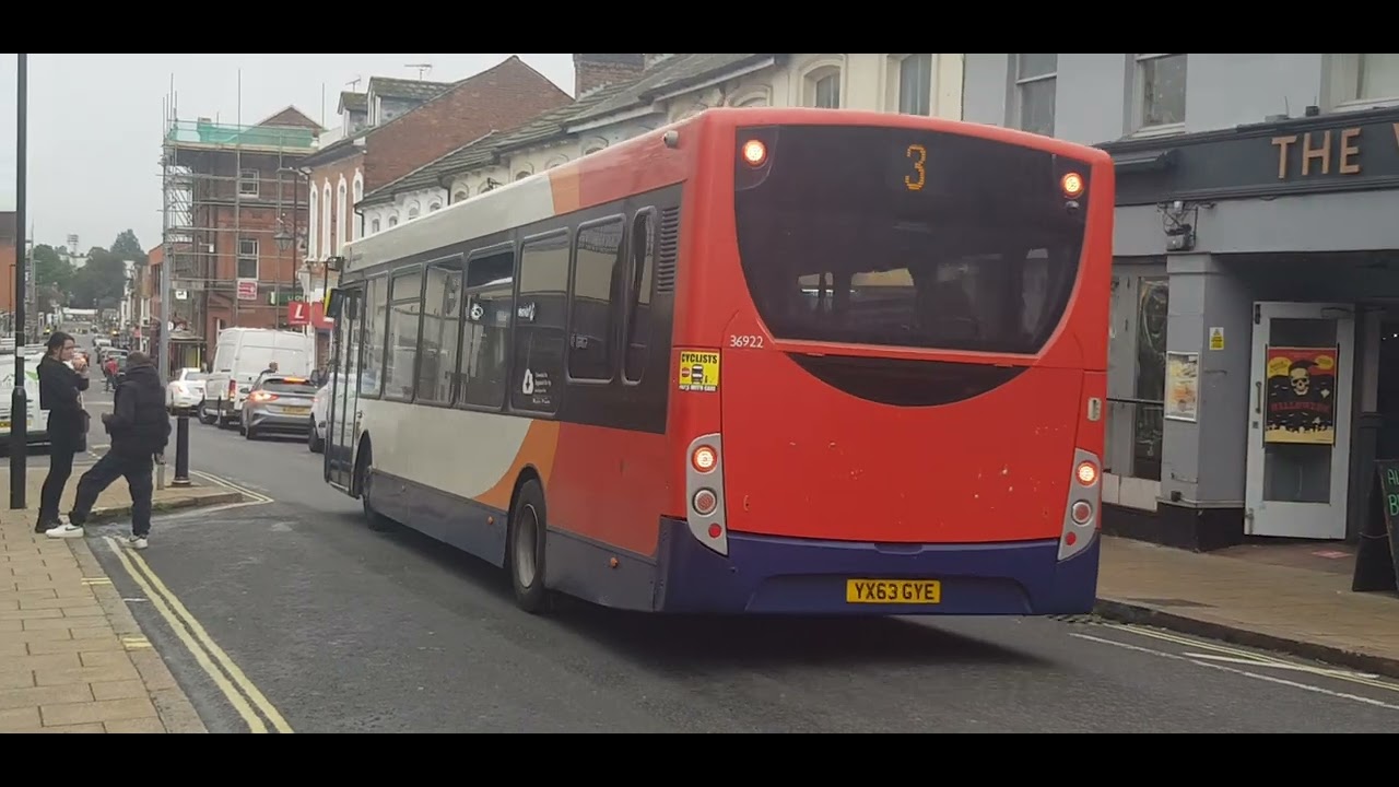 Here is the stagecoach bus 36922 on the number 3 in Aldershot Thursday ...