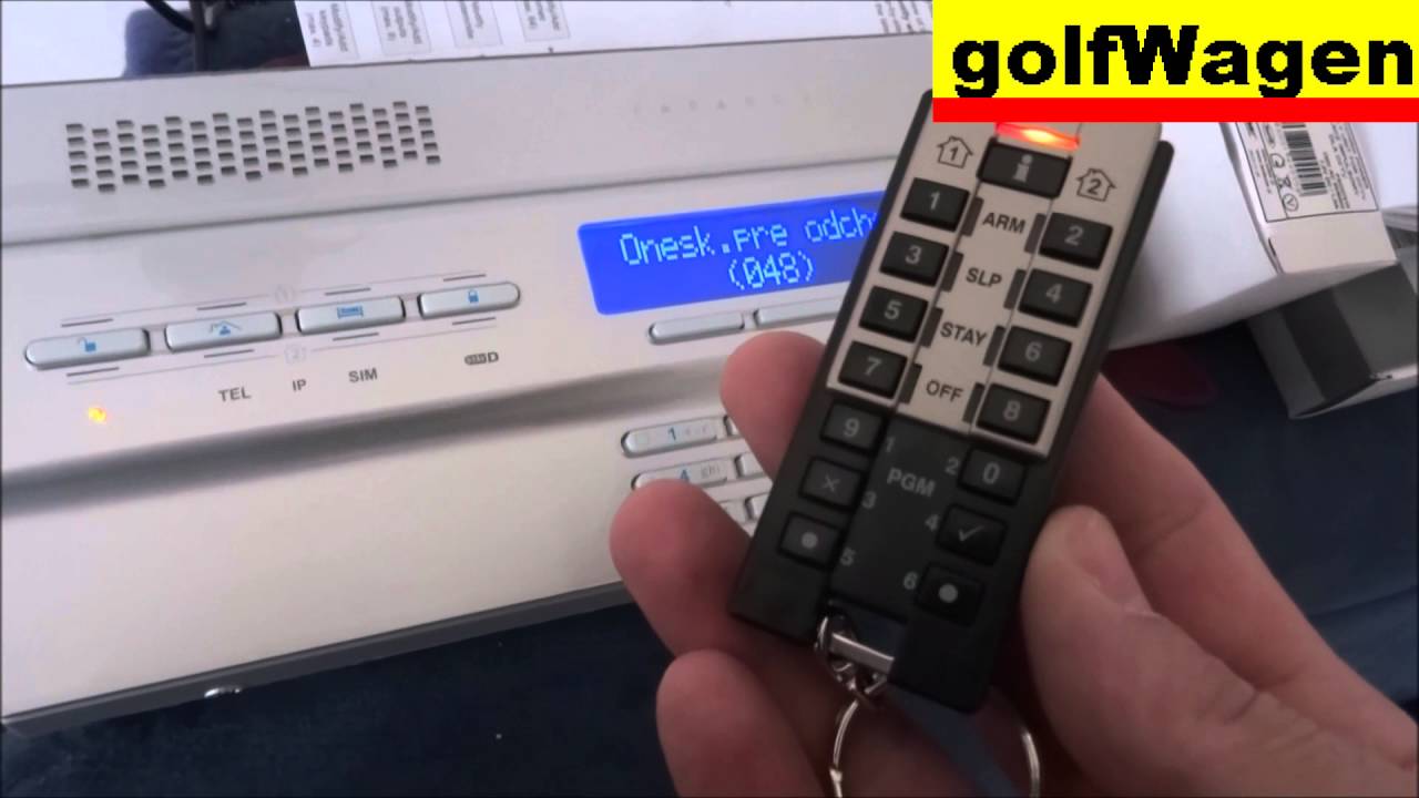 Paradox keyfob REM3 small PIN keyboard test - YouTube