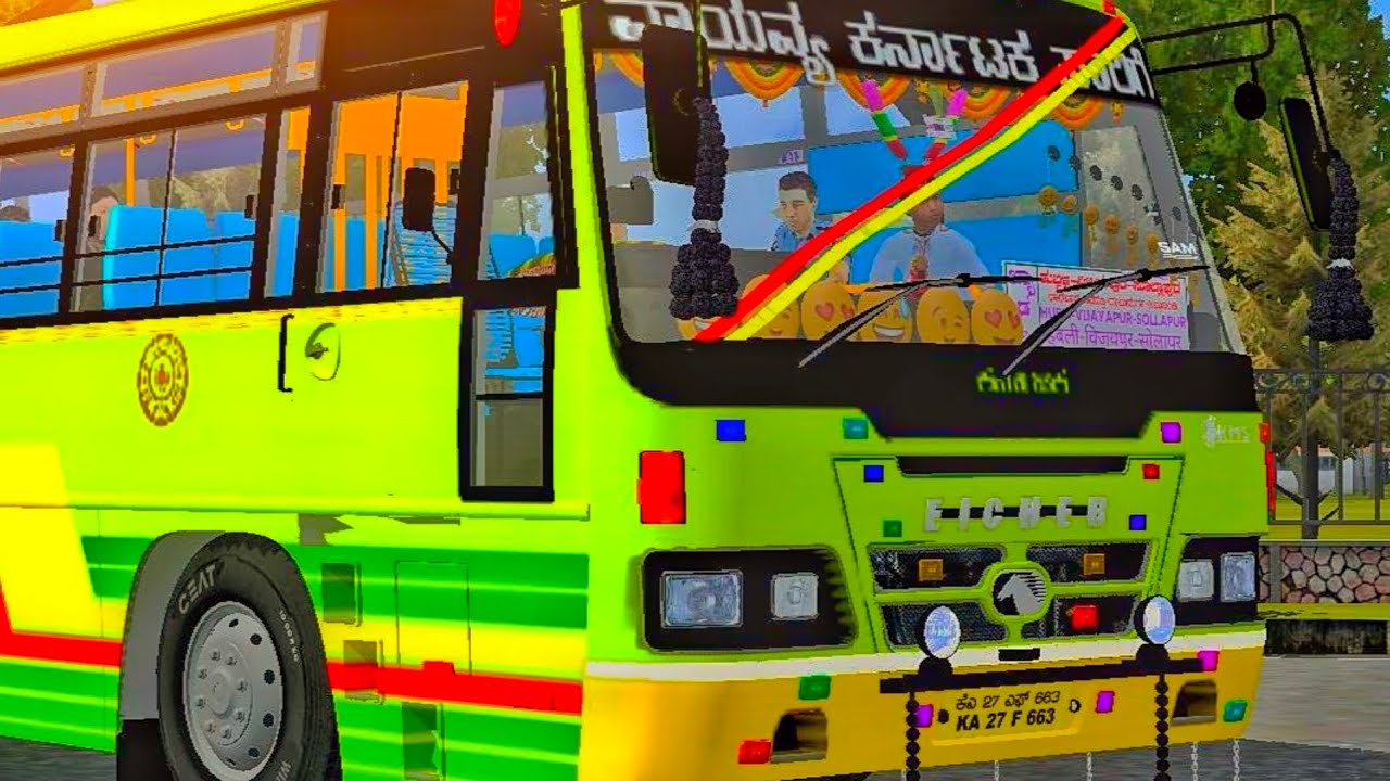 NWKRTC EICHER BS3 HYDRAULIC DOOR VARIANT|FULL MODIFIED BUS MOD|4k UHD ...