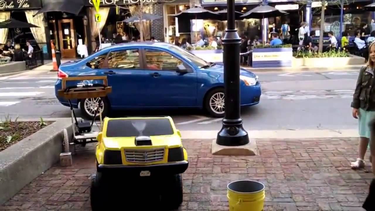 Real life Transformer costume drives - YouTube