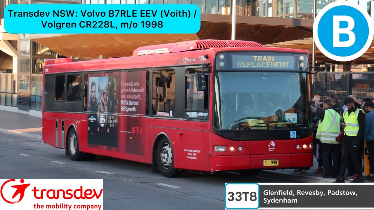Transdev NSW: Volvo B7RLE EEV (Voith) / Volgren CR228L, m/o 1998 - YouTube