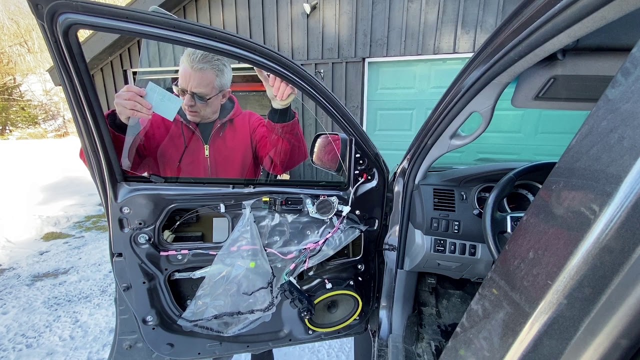 Marys 2015 Tacoma - Replacing the drivers side window in our tacoma ...