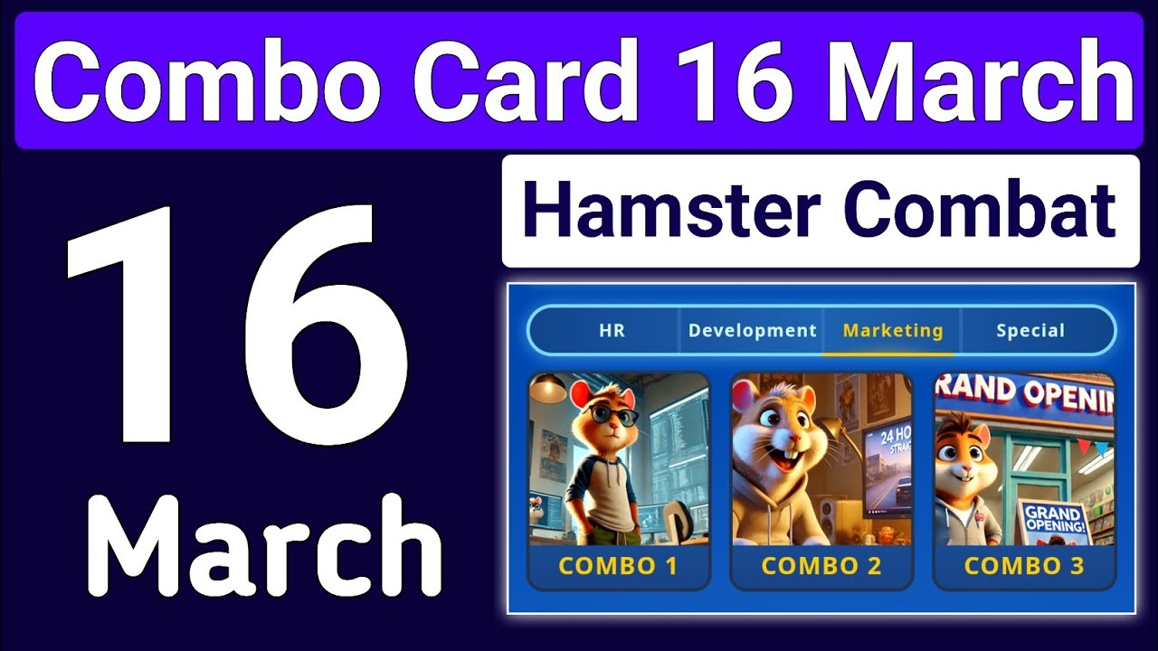 16 March Hamster Combat Daily Combo Card Today - Hamster Verse Daily ...