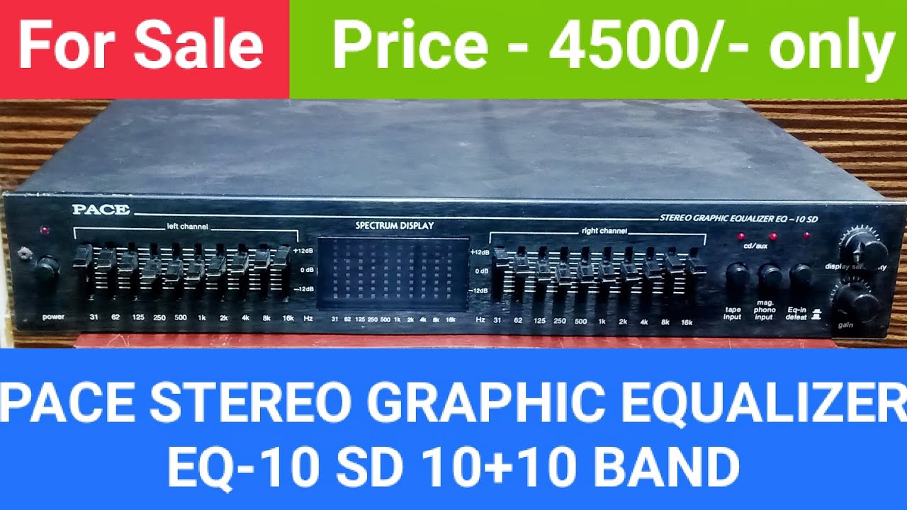 PACE STEREO GRAPHIC EQUALIZER EQ-10SD 10+10 BAND Nice Looking Contact ...