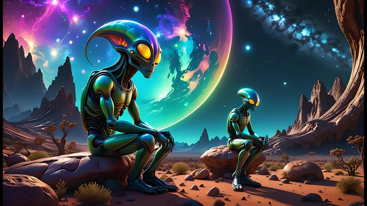 Shaking the Leaves (alien contact story scifi fantasy ai art video ...