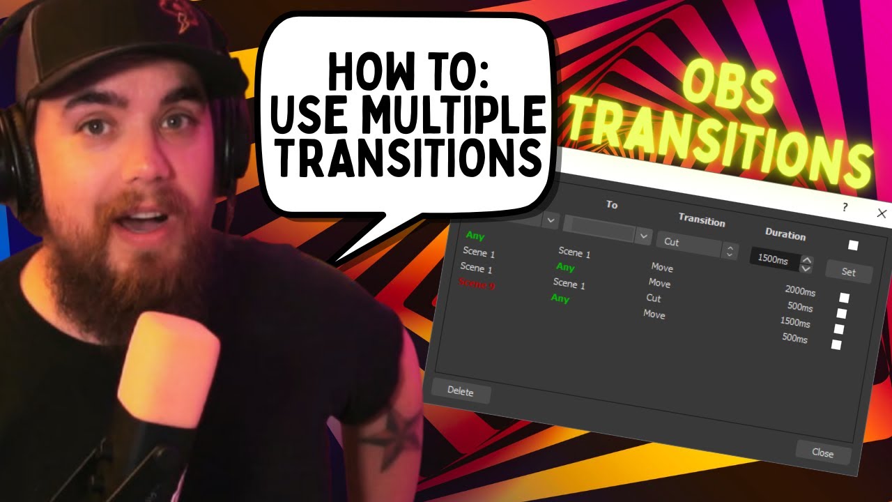 How to add multiple transitions in OBS - YouTube