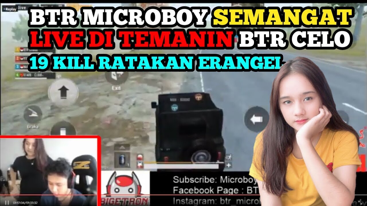 GAMEPLAY MICROBOY RATAKAN ERANGEL 19 KILL !! BTR MICROBOY CARRY TEAM - YouTube