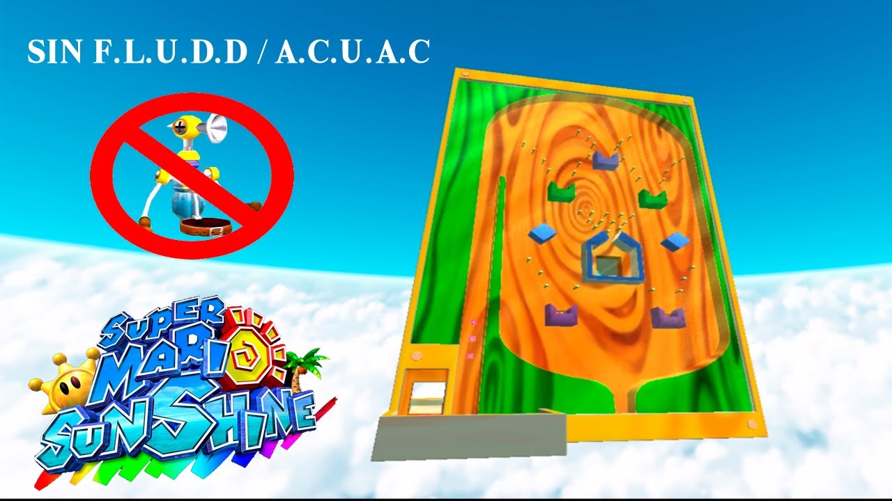 Super Mario Sunshine Nivel Pachinko Game sin usar a F.L.U.D.D / A.C.U.A ...