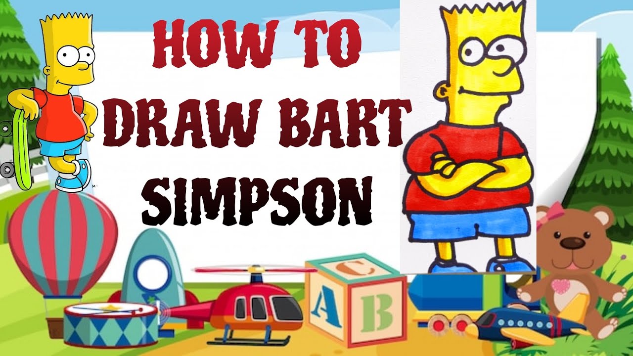 HOW TO DRAW BART SIMPSON | EASY CARTOON DRAWINGS FOR KIDS | SIMPLE KIDS ...
