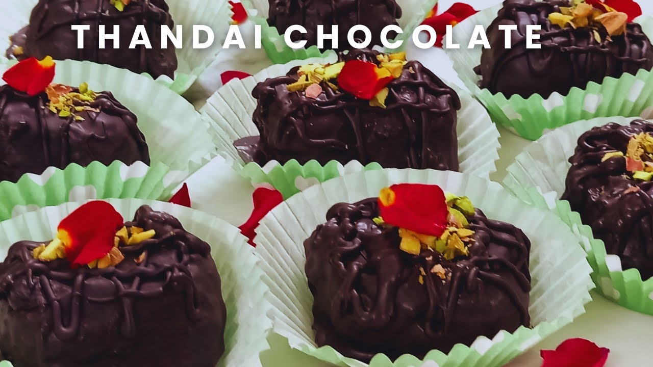 Thandai Chocolate | ঠাণ্ডাই চকলেট | Holi Special Thandai Chocolate ...