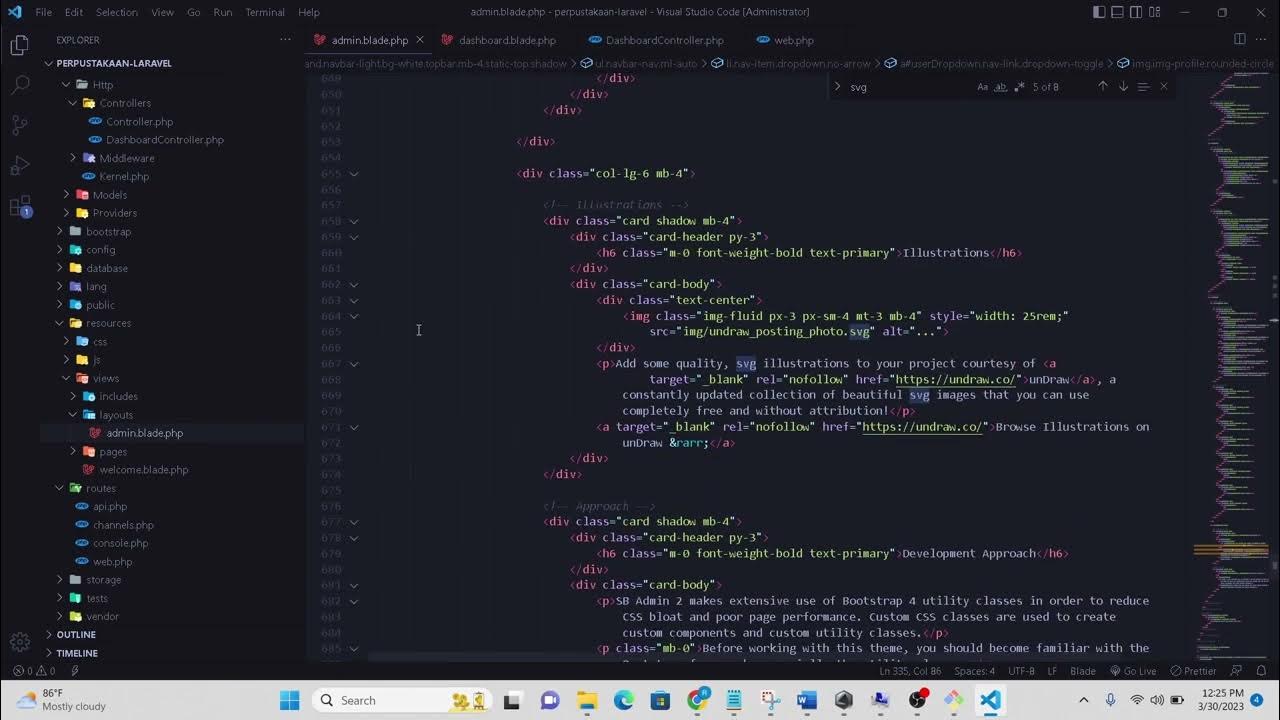 TEMPLATING LARAVEL 9 SB ADMIN 2 - YouTube