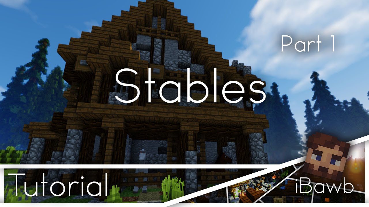 Minecraft Tutorial | Medieval Stables | (Part 1) - YouTube