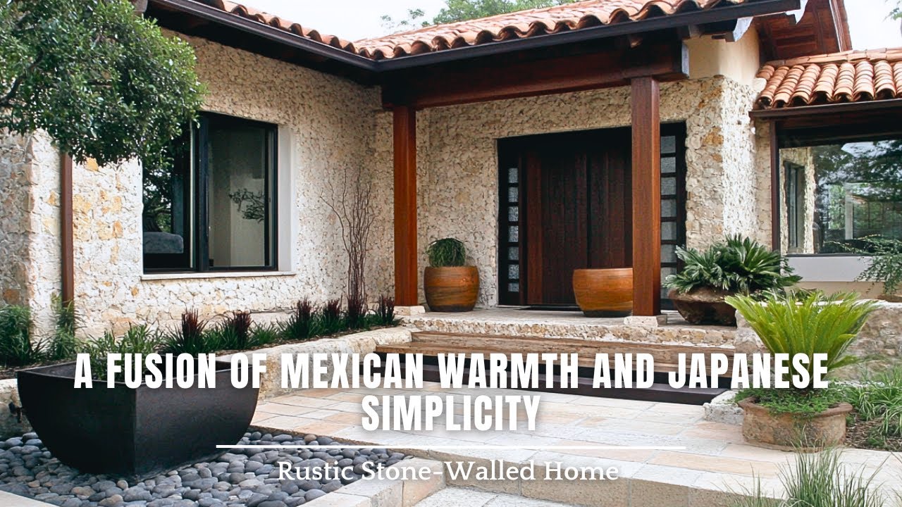 A Fusion of Mexican Warmth and Japanese Simplicity: Rustic Stone-Walled ...