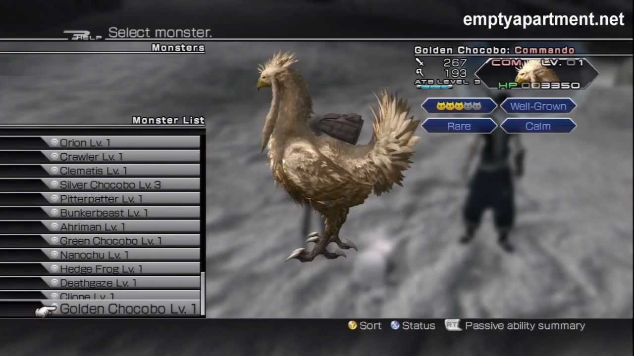Final Fantasy XIII-2 - Gold Chocobo Monster Location - YouTube