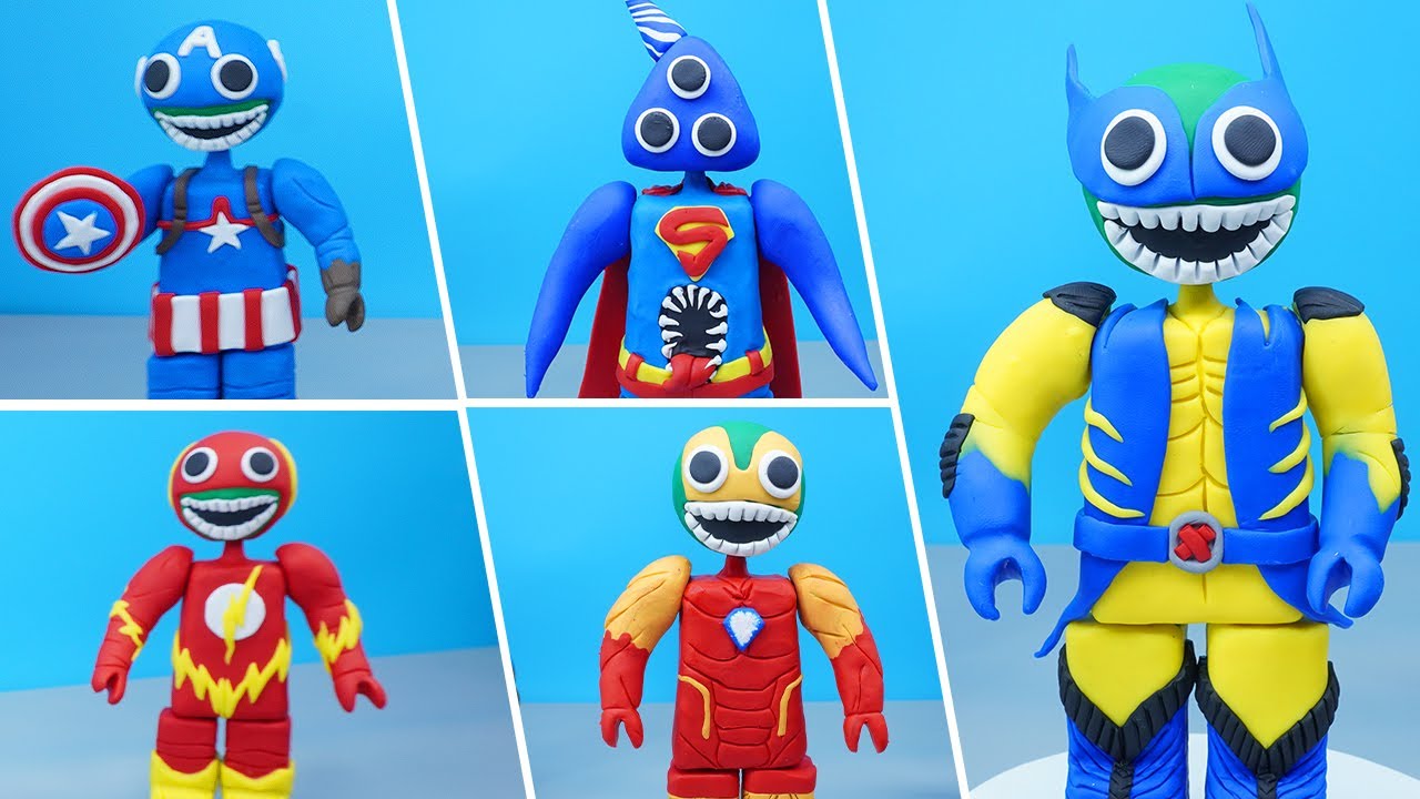 Making LEGO Jumbo Josh Mixed With Ironman, Wolverine Superhero Clay Set ...