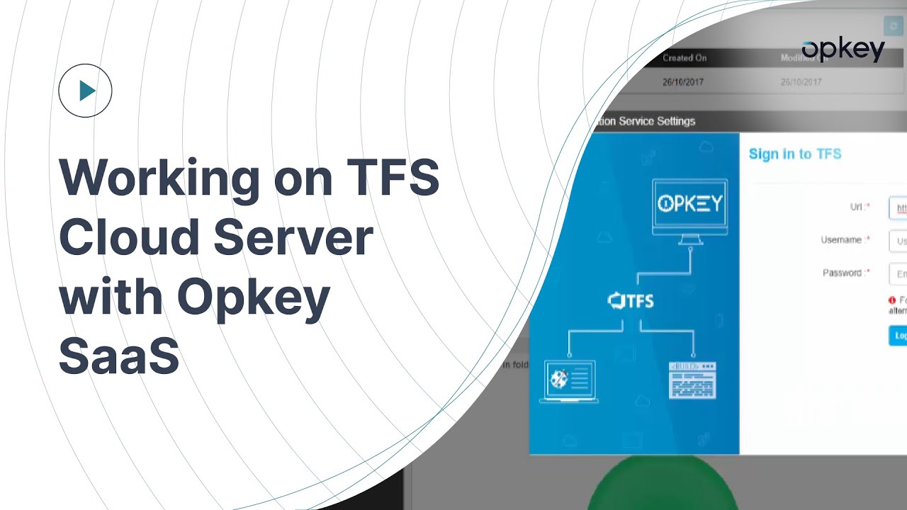 Working on TFS Cloud Server with Opkey SaaS - YouTube