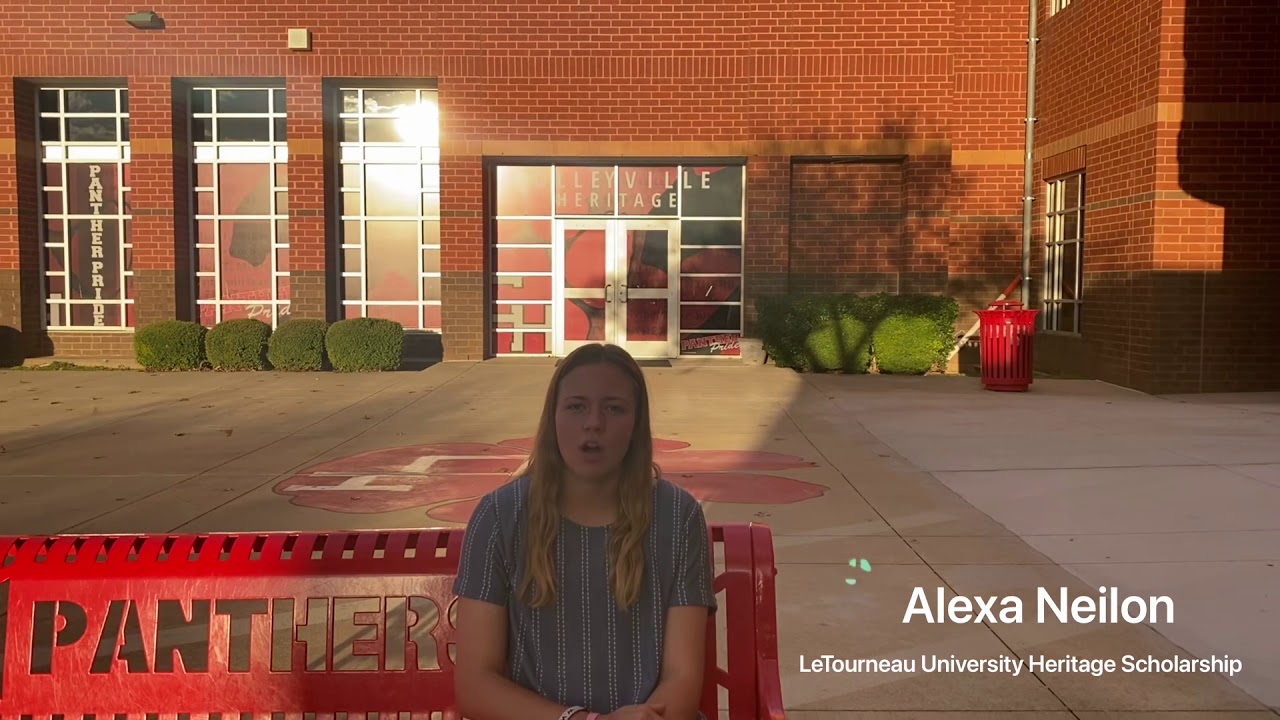 Alexa Neilon - LeTourneau University Heritage Scholarship 2021 - YouTube