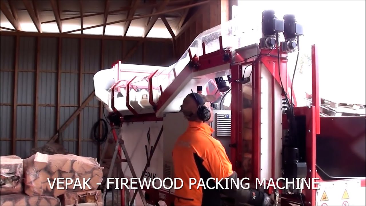 VEPAK - Firewood Packing Machine in Norway - YouTube