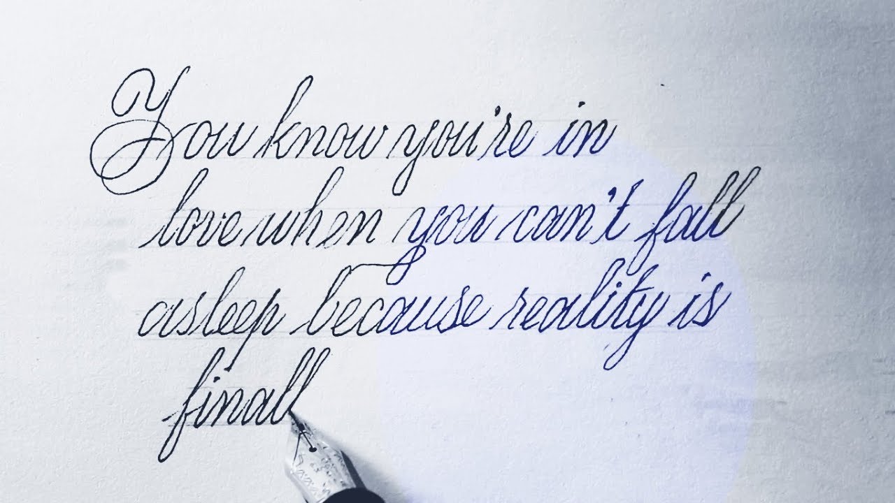 How to : Daily write cursive handwriting using fountain pen ...