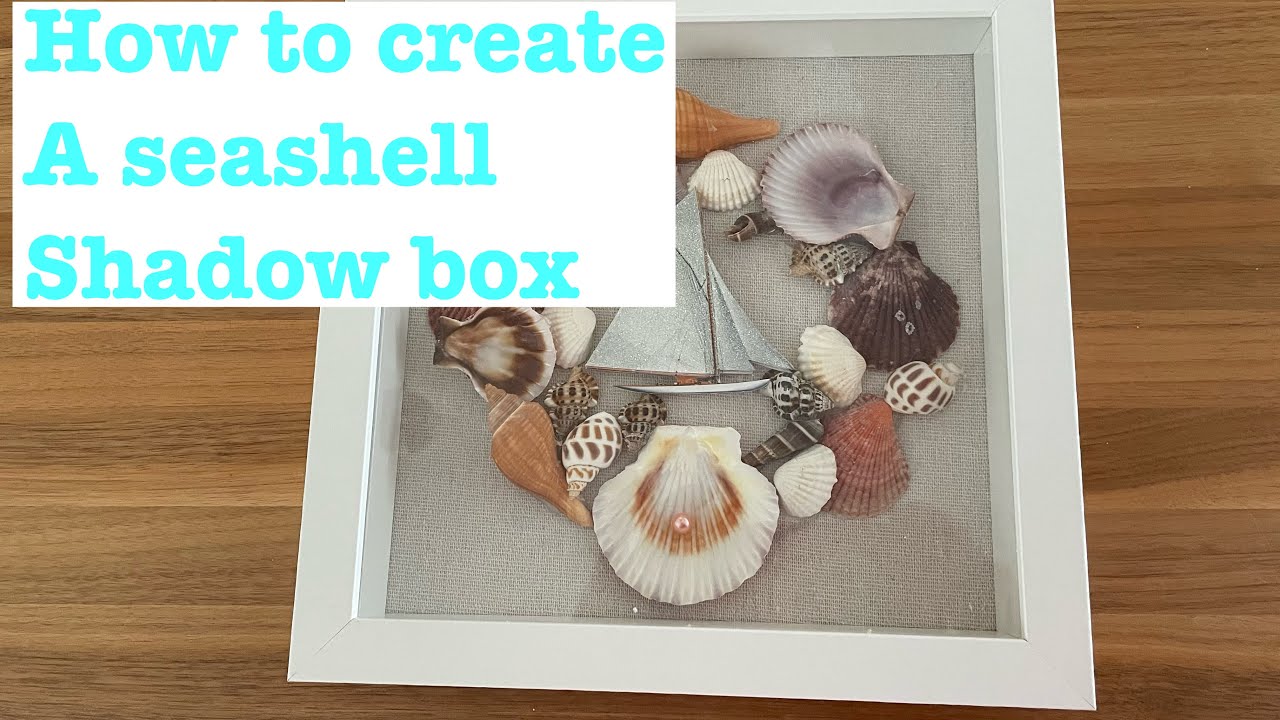 Create a seashell shadow box - YouTube