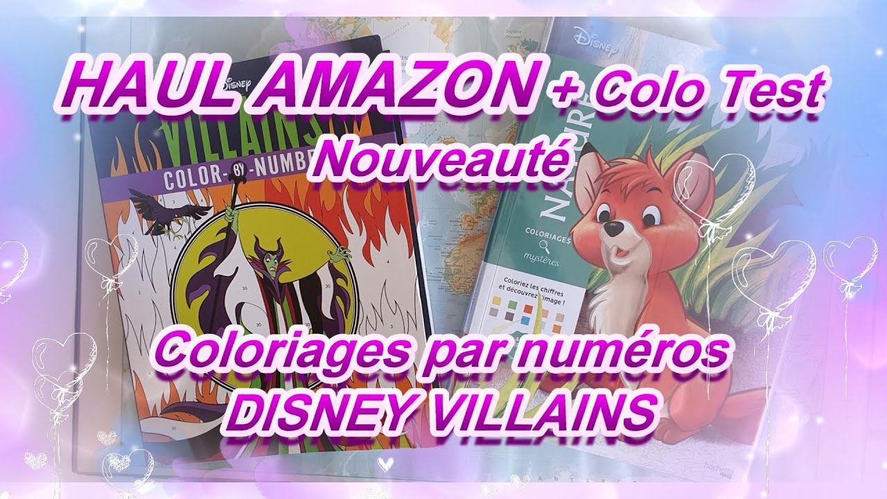 HAUL AMAZON Colos DISNEY VILLAINS COLOR-BY-NUMBER - COLORIAGE PAR ...