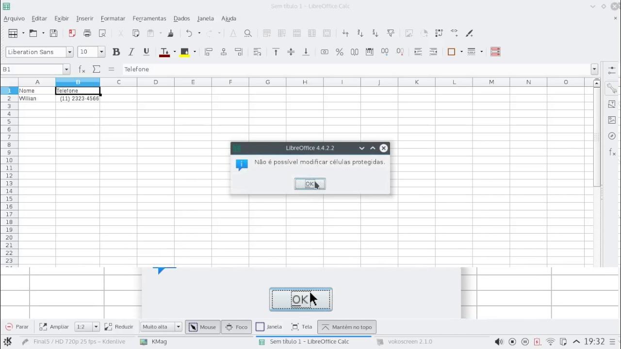 LIBREOFFICE CALC - PROTEGENDO PLANILHA E CÉLULAS - YouTube