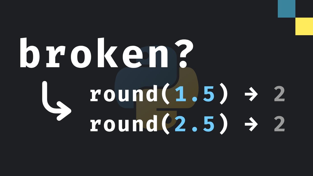 Is "round()" broken in Python? - YouTube