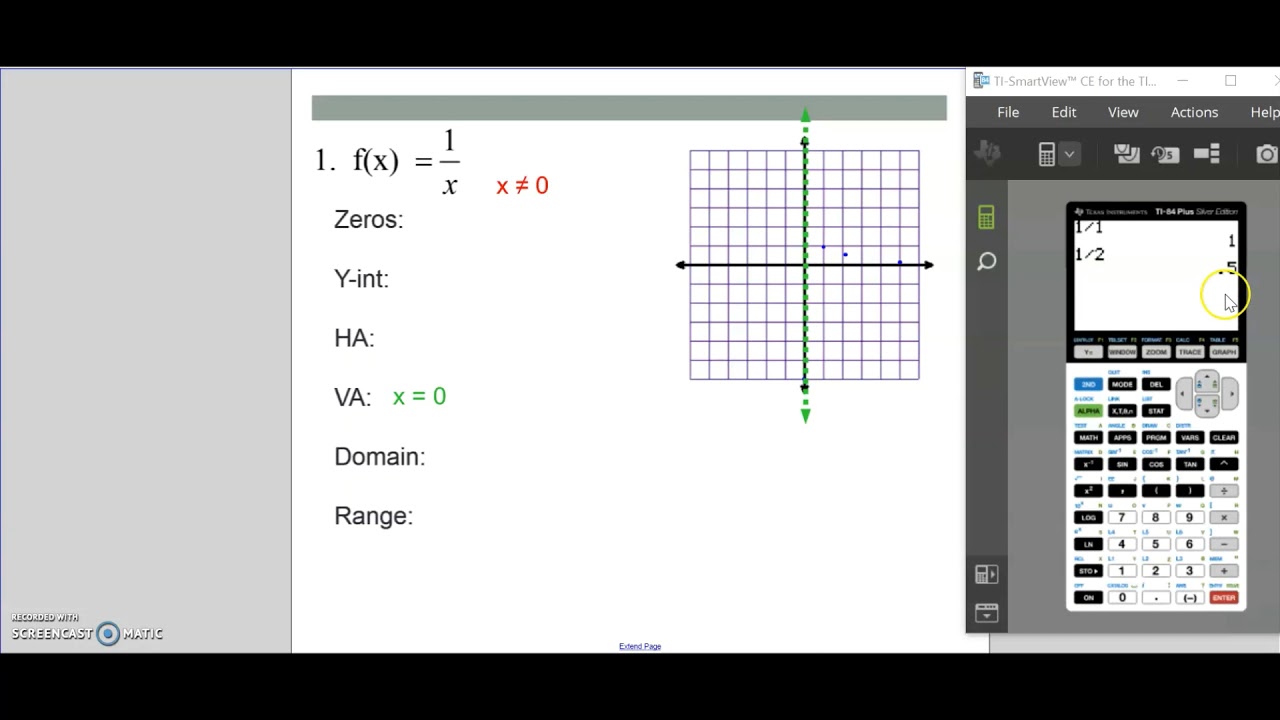 Rational Parent Function - YouTube