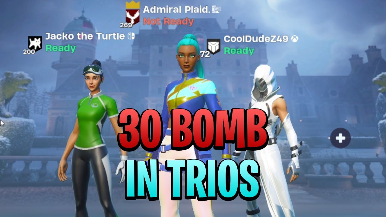 Fortnite Battle Royale Trios and 30 Bomb! - YouTube