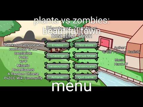 Plants Vs Zombies: Beautiful Town [menu] - YouTube