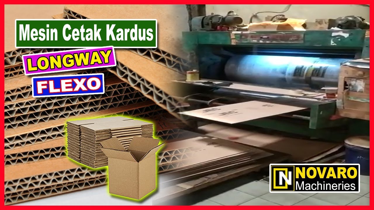 Mesin Cetak Kardus Flexo Longway 2 Warna - YouTube