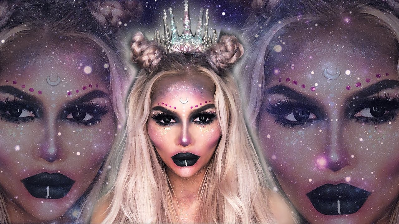 MAKEUP TUTORIAL: GALAXY QUEEN | HALLOWEEN - YouTube