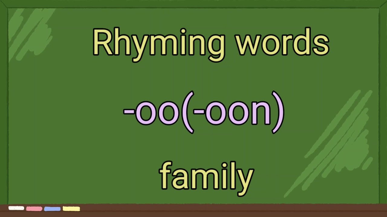 oo/ oon family rhyming words for ukg class 1 and 2 - YouTube