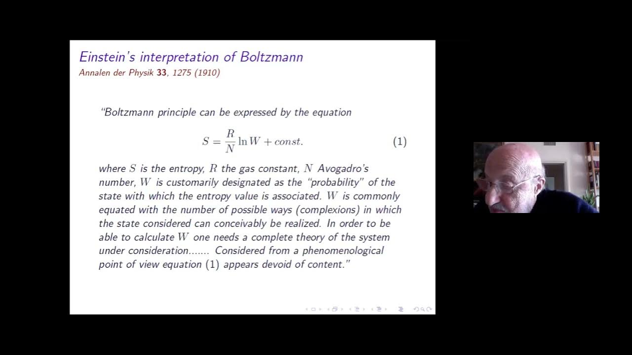 31.03.2021: Giovanni Jona-Lasinio - "Understanding non-equilibrium via macroscopic fluctuations ...