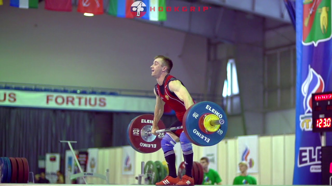 Oleg Laptev (62) - 123kg Snatch @ 2015 Russian Championships - YouTube