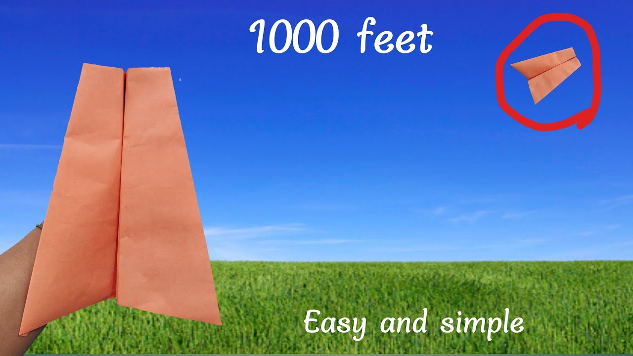 How to make a Paper Airplane that flies Far 1000 Feet - paper airplane ...